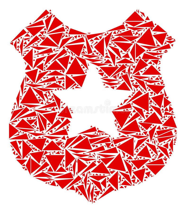 Police Collage of Triangles Stock Vector - Illustration of protection ...
