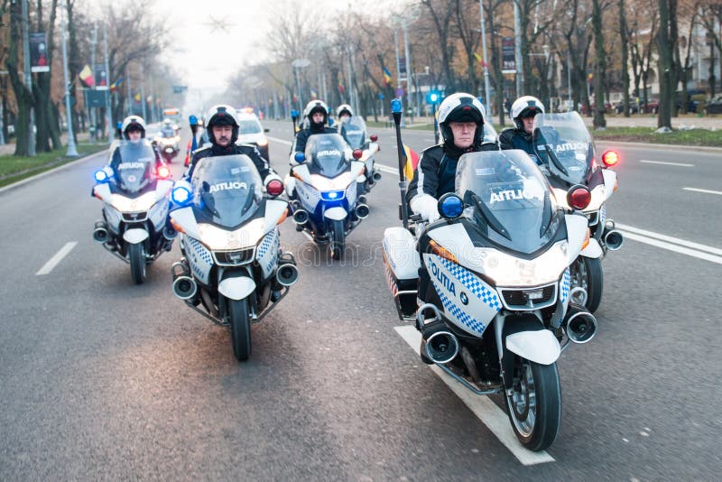 Police motorcycle squad editorial stock image. Image of participating ...