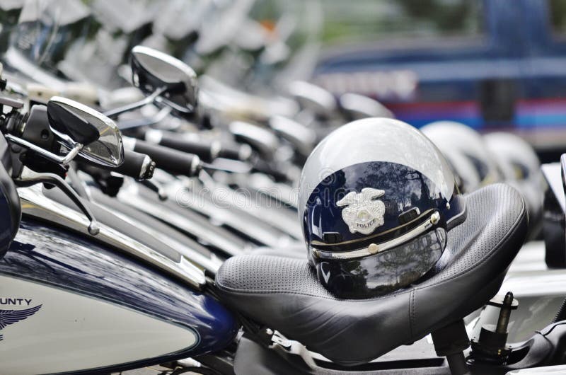 Police Motorcycles stock image. Image of head, clean - 53677523