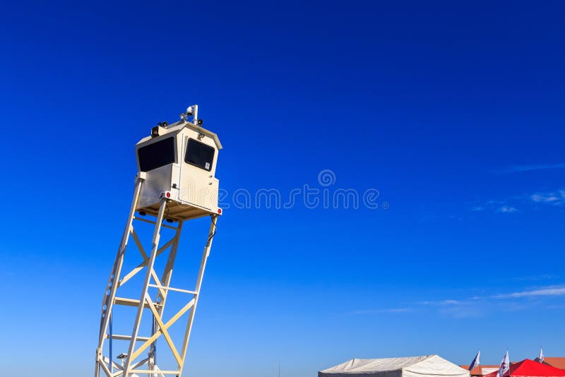 Police Observation Tower in Dallas, USA Editorial Stock Image - Image ...