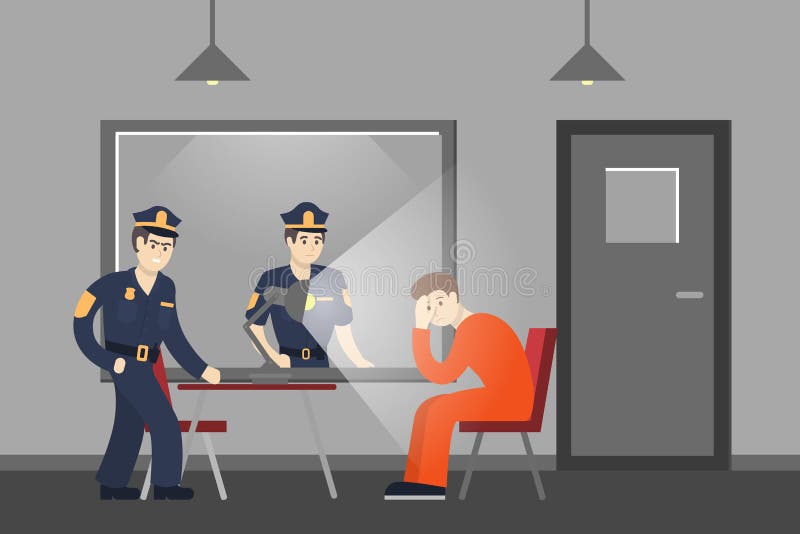 Police office room. stock vector. Illustration of room - 90726005