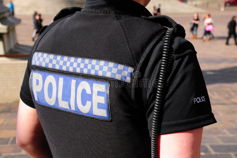 Police officer on the beat stock photo. Image of manacles - 18881444