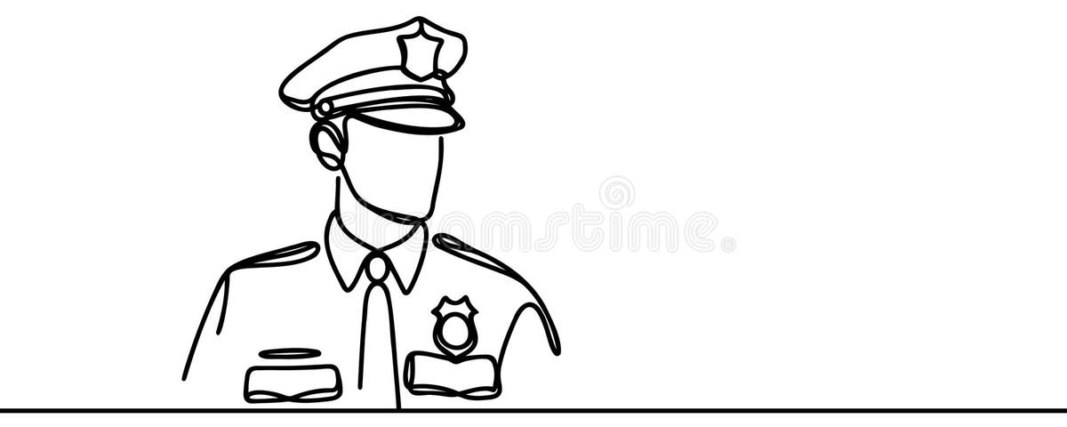 Policeman Line Drawing Stock Illustrations – 710 Policeman Line Drawing ...
