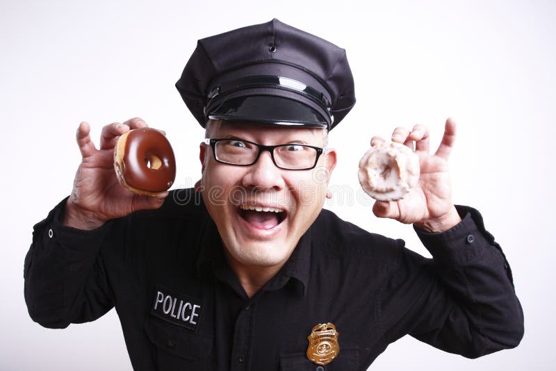 Powdered Doughnut With Police