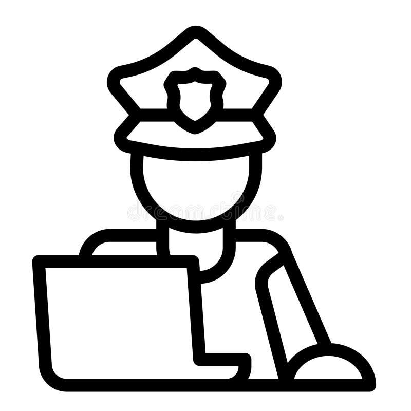 Police Officer Computer Stock Illustrations – 1,605 Police Officer ...