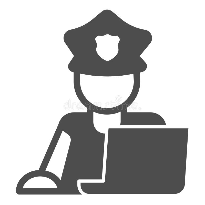 Police Officer Laptop Stock Illustrations – 301 Police Officer Laptop ...