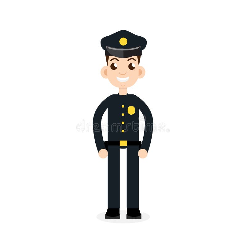 Police Officer Icon. Vector Illustration Stock Vector - Illustration of ...