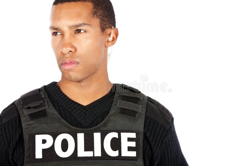 Ethnic Police Officer White Background Stock Photos - Free & Royalty ...