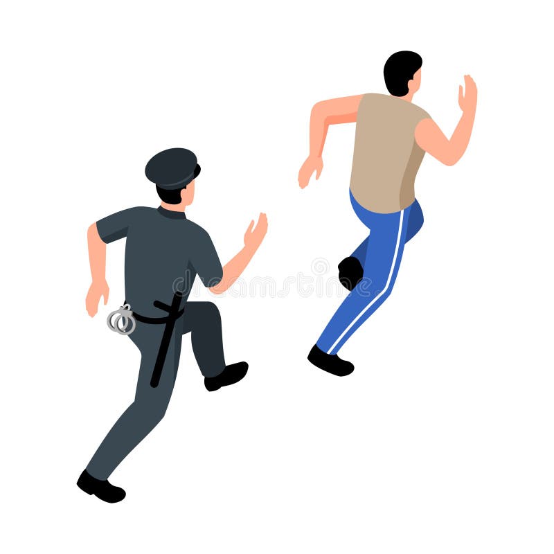 Police Chasing Stock Illustrations – 177 Police Chasing Stock ...