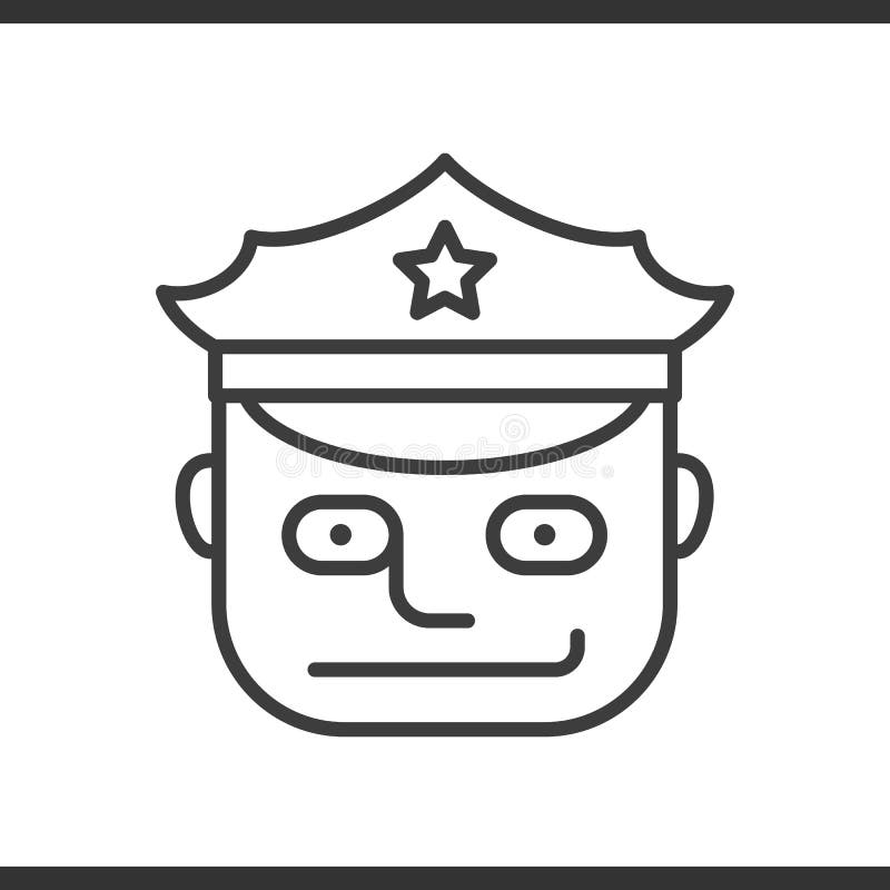 Police Officer Linear Icon. Thin Line Illustration Stock Vector ...