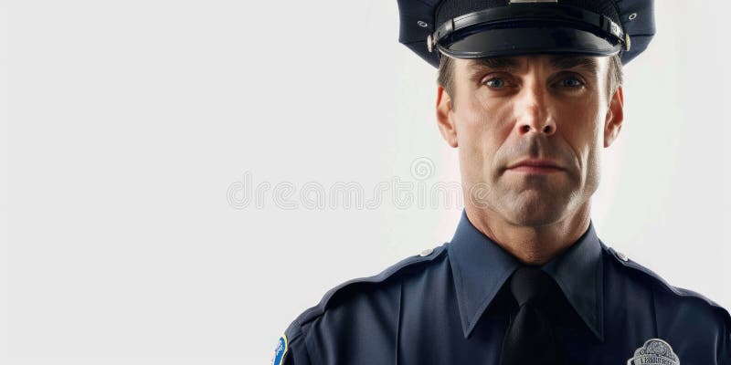 A Police Officer Posing for a Photo in His Uniform Stock Photo - Image ...