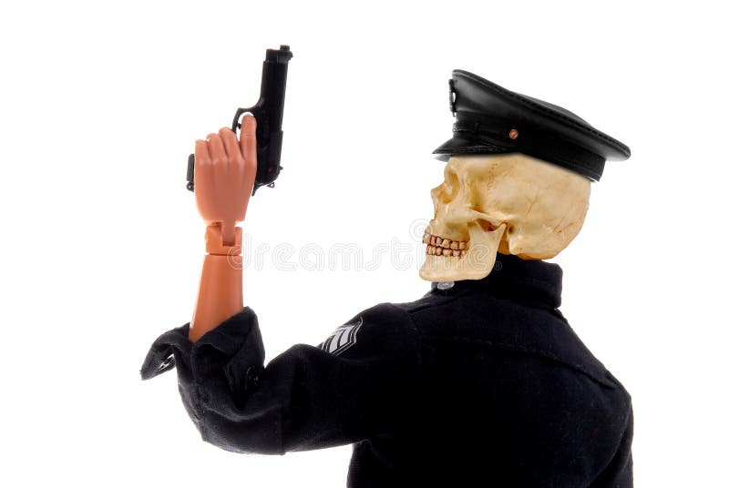Police officer skull head stock photo. Image of stick - 3130066