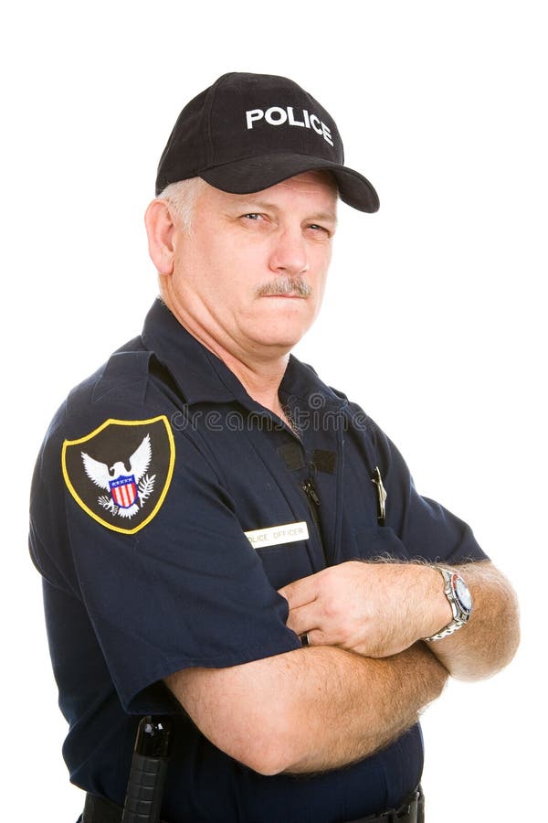 Police Officer - Suspicious Stock Image - Image of grumpy, enforcement ...