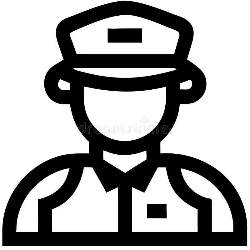 Police Officer Vector Security Illustration for Apps and Graphics Stock ...