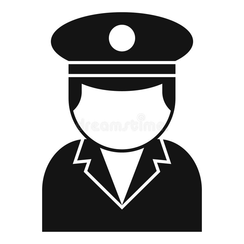 Police Officer Wearing Uniform and Hat Standing Stock Illustration ...