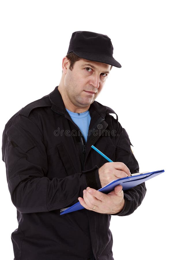 Police Officer Write a Ticket Stock Photo - Image of professional ...