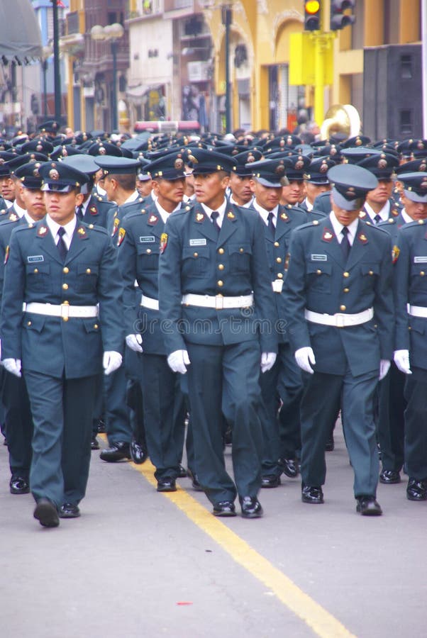 Police Officers Marching in Parade Editorial Image - Image of official ...