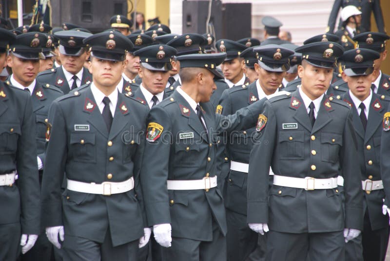 Police Officers Marching in Parade Editorial Image - Image of official ...