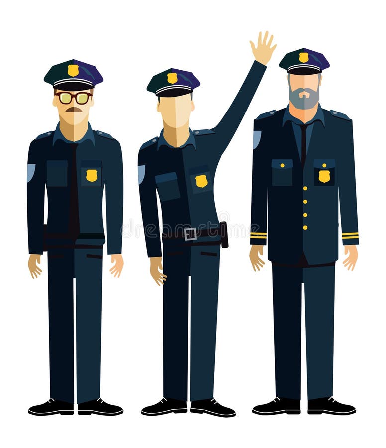Police officers stock vector. Illustration of waving - 54995509