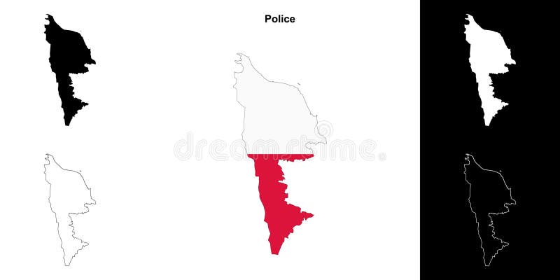 Police outline map stock vector. Illustration of boundary - 356922527