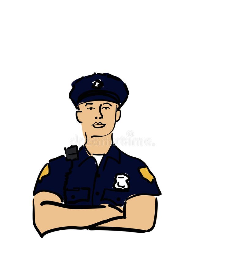 Police Patrol Defender Crime Fighter Hero Stock Vector - Illustration ...