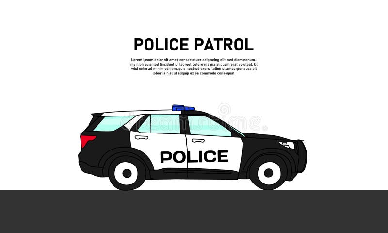 Police Patrol Template Banner Poster Design Stock Vector - Illustration ...
