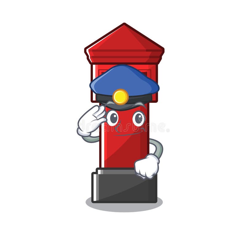 Police Pillar Box Isolated with the Cartoon Stock Vector - Illustration ...