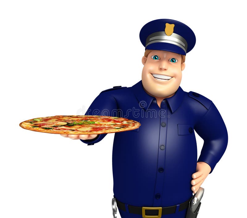 Pizza Police World Consumer Rights Stock Illustration - Illustration of ...