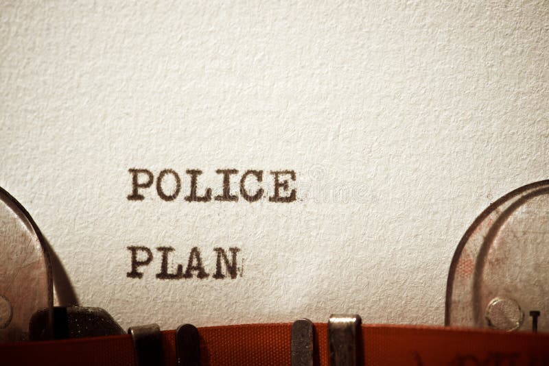 Police plan concept stock image. Image of typescript - 264433107
