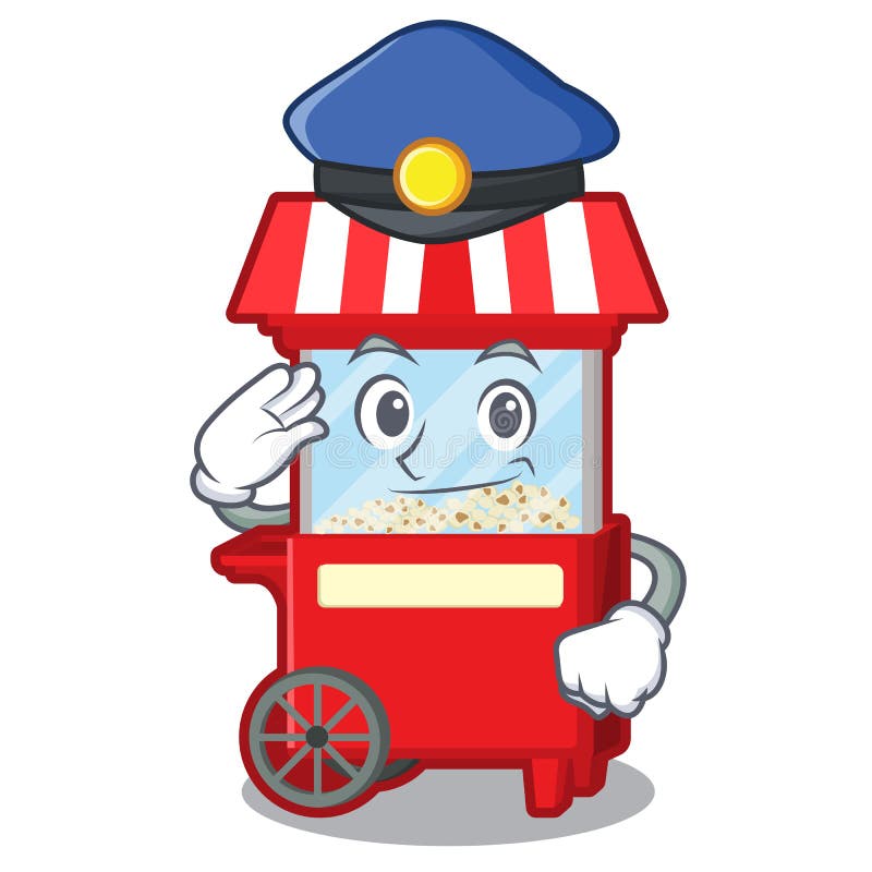 Police Popcron Machine in the Character Shape Stock Vector ...