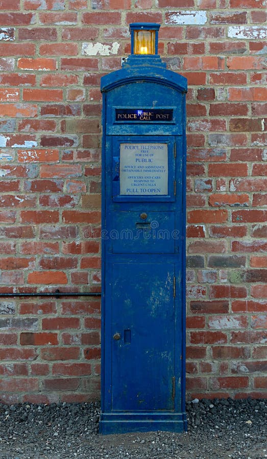 Police Public Call Box stock image. Image of brick, phone - 376781453