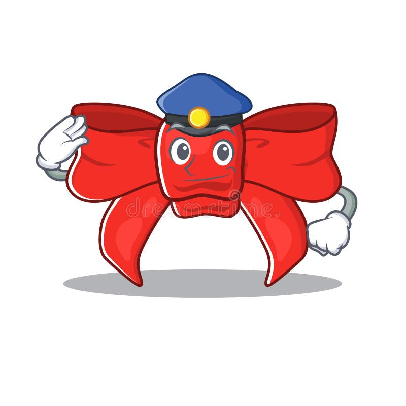Police Red Ribbon Bow on the Cartoon Stock Vector - Illustration of ...