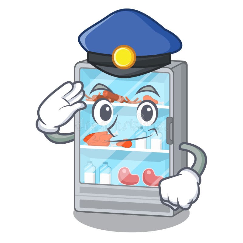 Police Refrigerator Isolated with in the Character Stock Vector ...