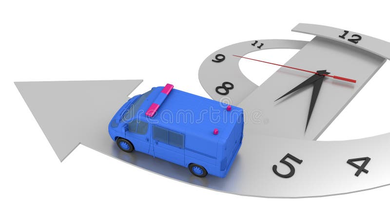 Police rides on clock stock illustration. Illustration of watch - 230466753