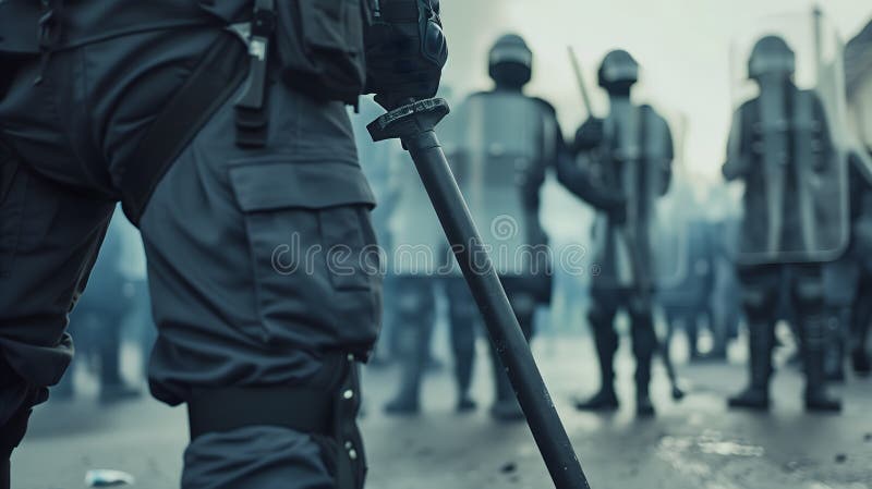 Police Riot Control Officers Ready for Crowd Management Stock ...