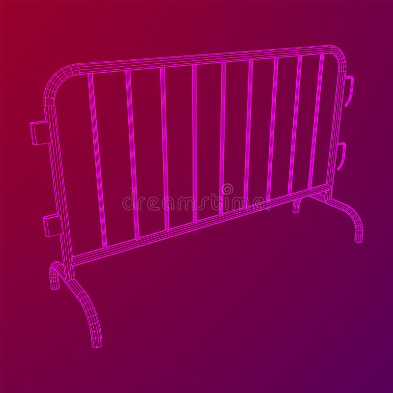 Police Riot Fence. Vector Illustration. Stock Vector - Illustration of ...