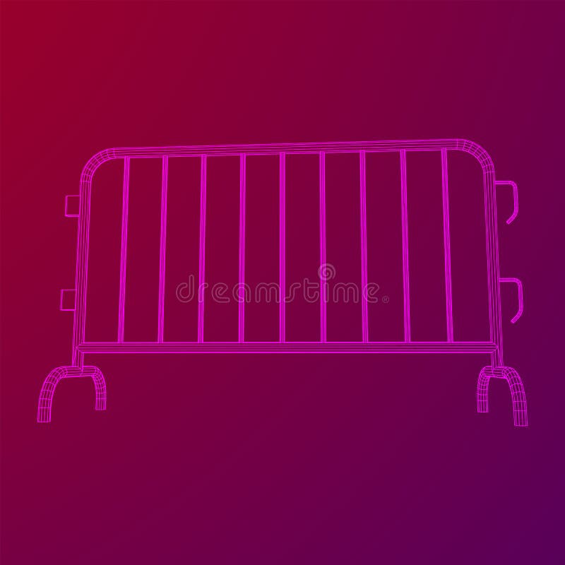 Police Riot Fence. Vector Illustration. Stock Vector - Illustration of ...