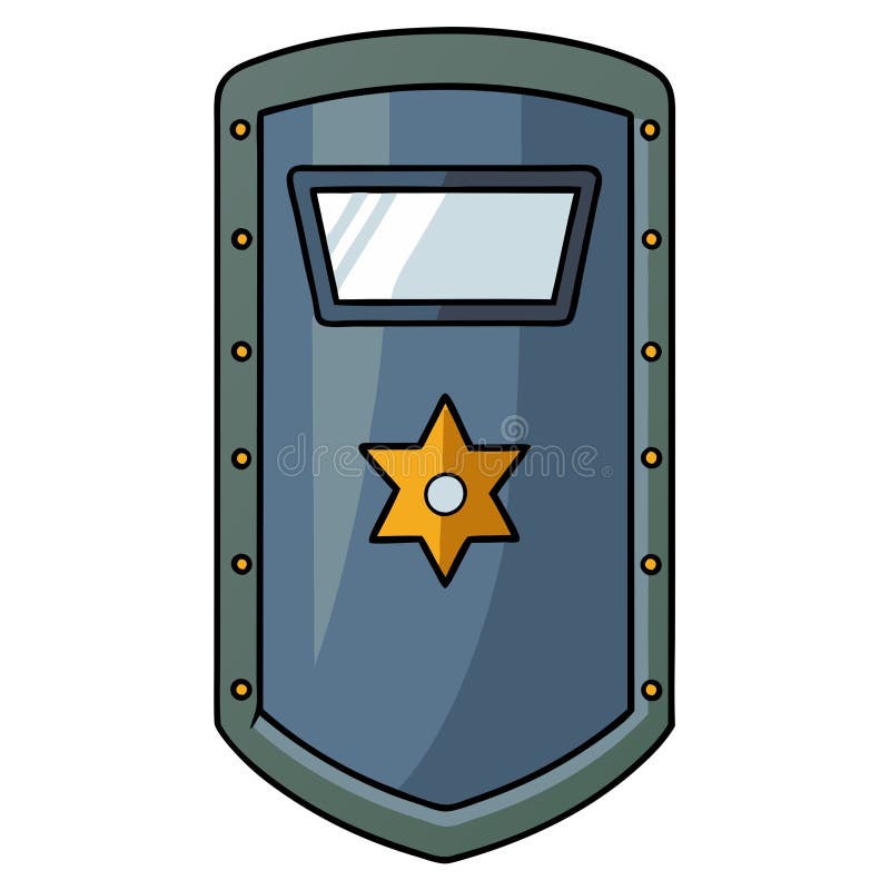 Police Riot Shield Vector Illustration for Security and Law Enforcement ...