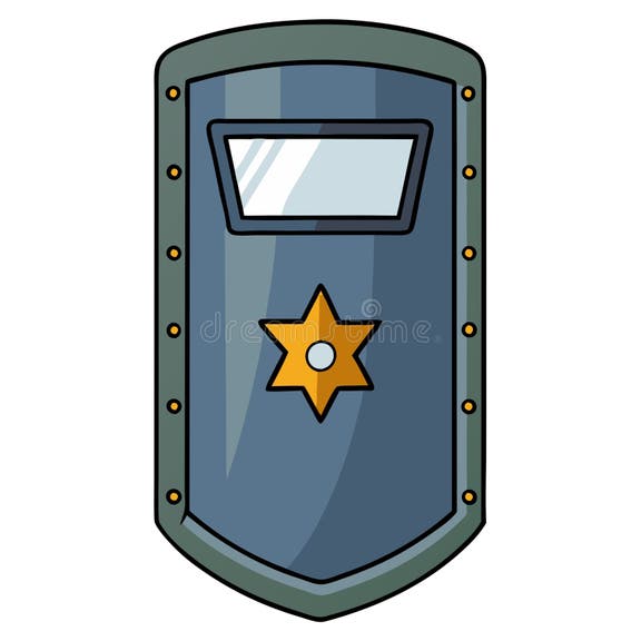 Police Riot Shield Vector Illustration for Security and Law Enforcement ...