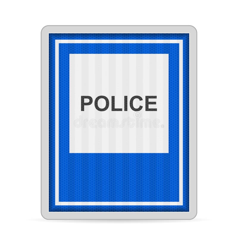 Police road sign stock vector. Illustration of road - 186798186