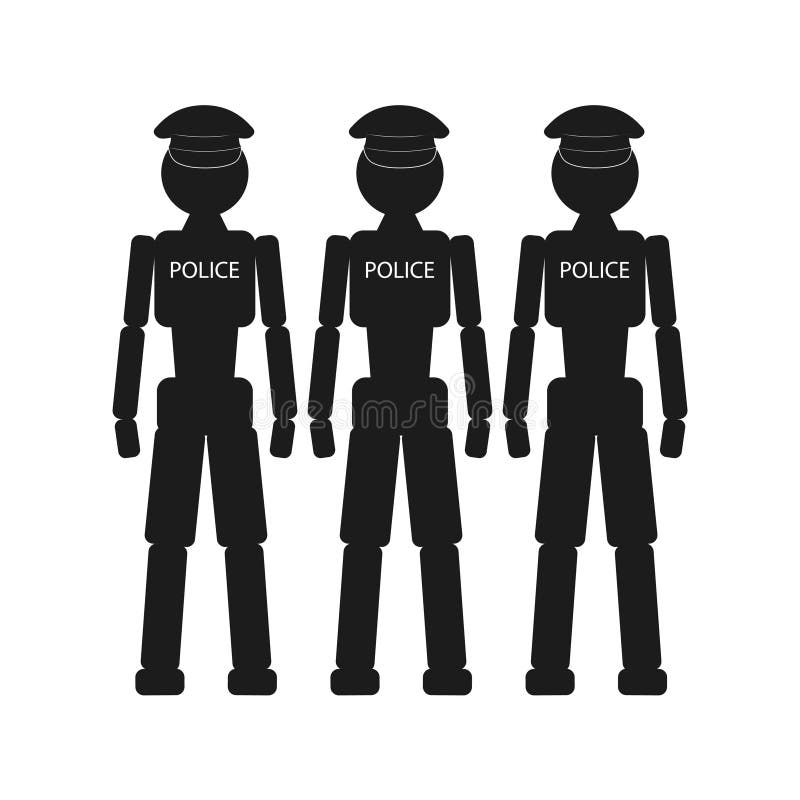 Police robots stock illustration. Illustration of drawing - 97481024