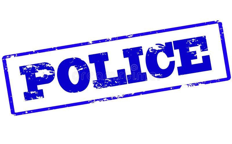 Police stock illustration. Illustration of stamp, blue - 92070016