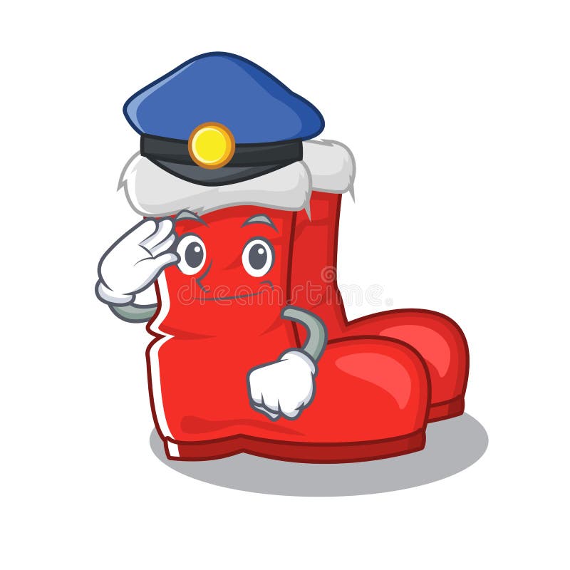 Police Santa Hat Isolated in the Mascot Stock Vector - Illustration of ...