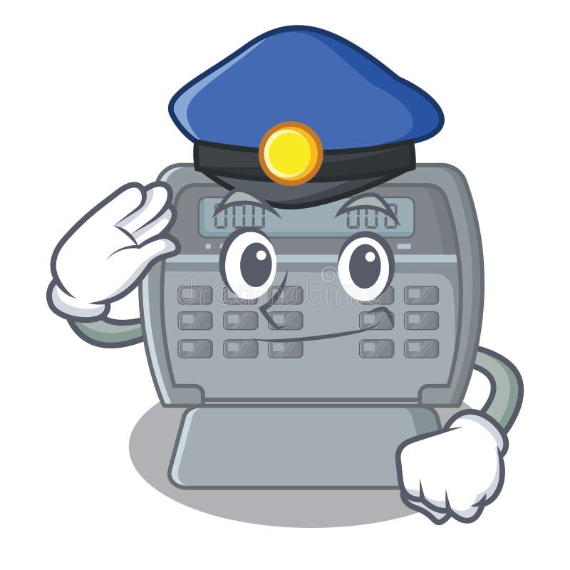 Police Security Alarm Isolated in the Cartoon Stock Vector ...