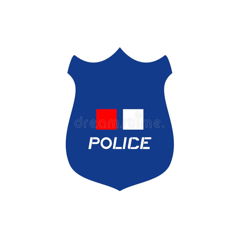 Police shield icon stock vector. Illustration of captain - 136842165