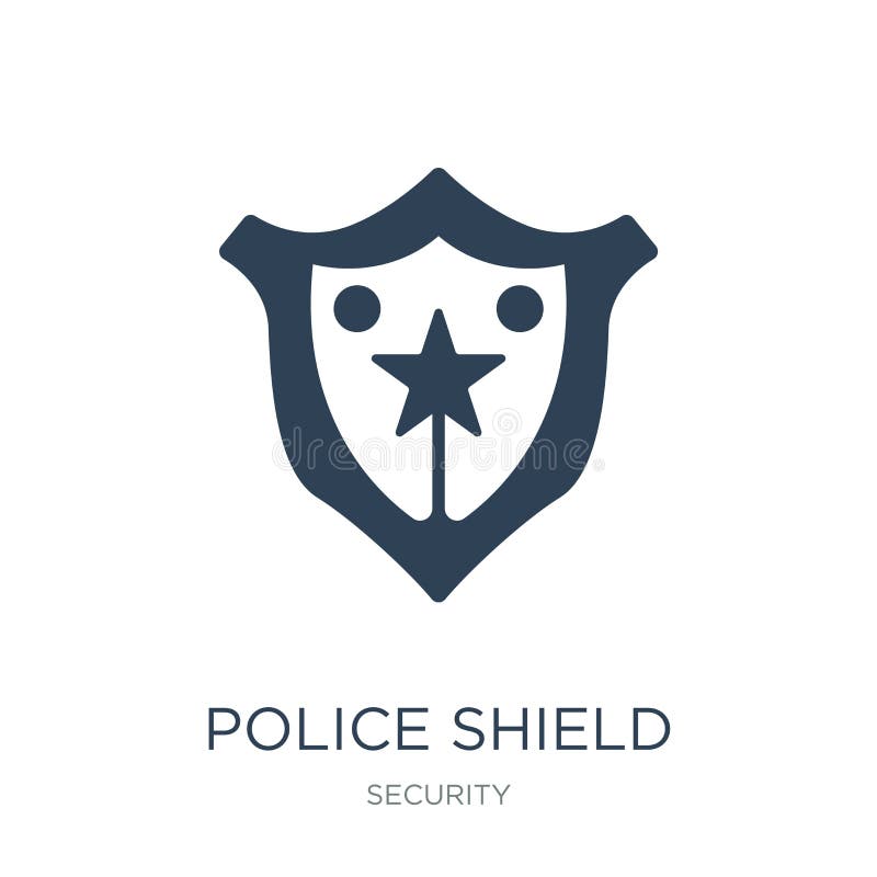 Police Shield Icon in Trendy Design Style. Police Shield Icon Isolated ...