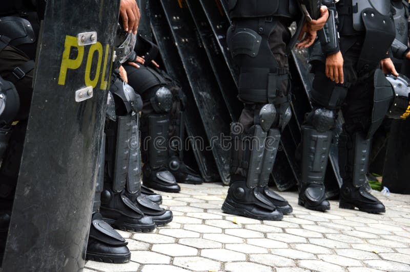 Police shield stock photo. Image of glass, national, indonesia - 34441170