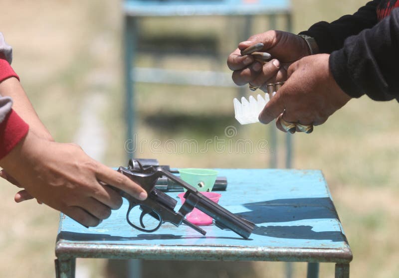 Police shooting editorial stock image. Image of gunpowder - 35479384