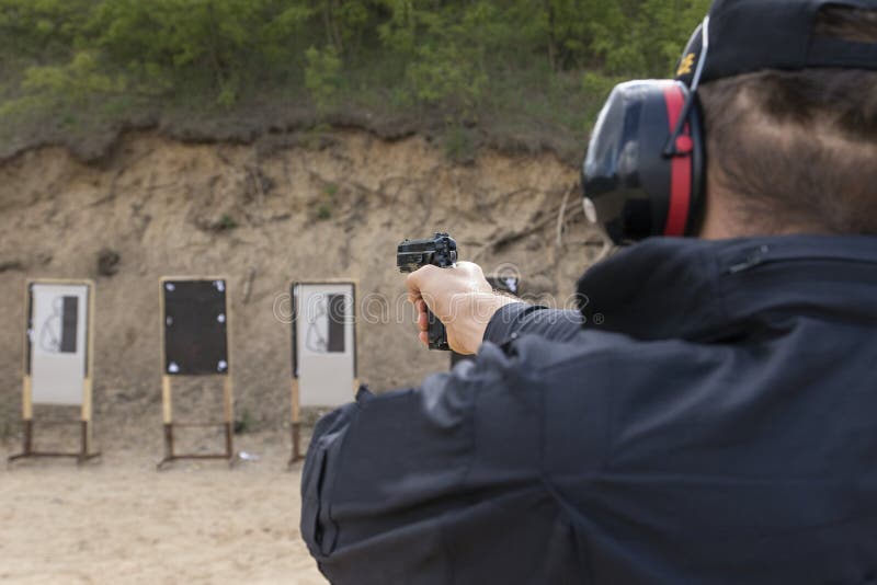 Police shooting stock photo. Image of training, target - 147757340