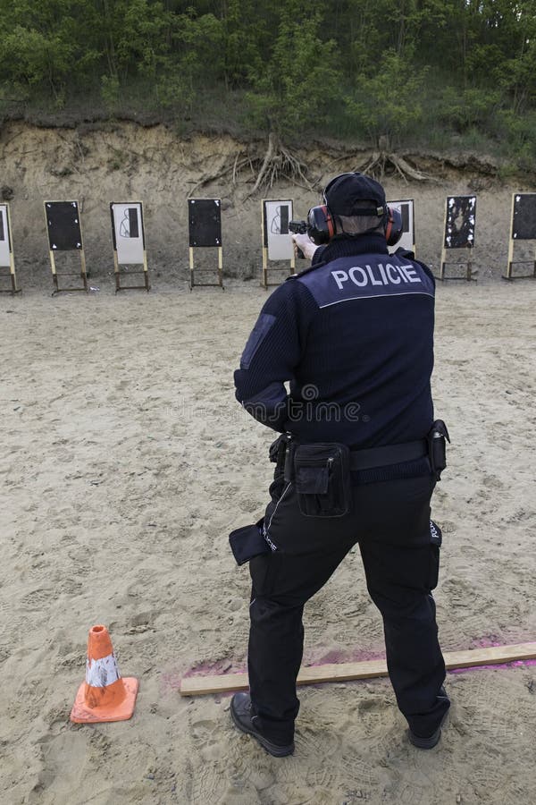 Police shooting stock image. Image of range, concentration - 147757145
